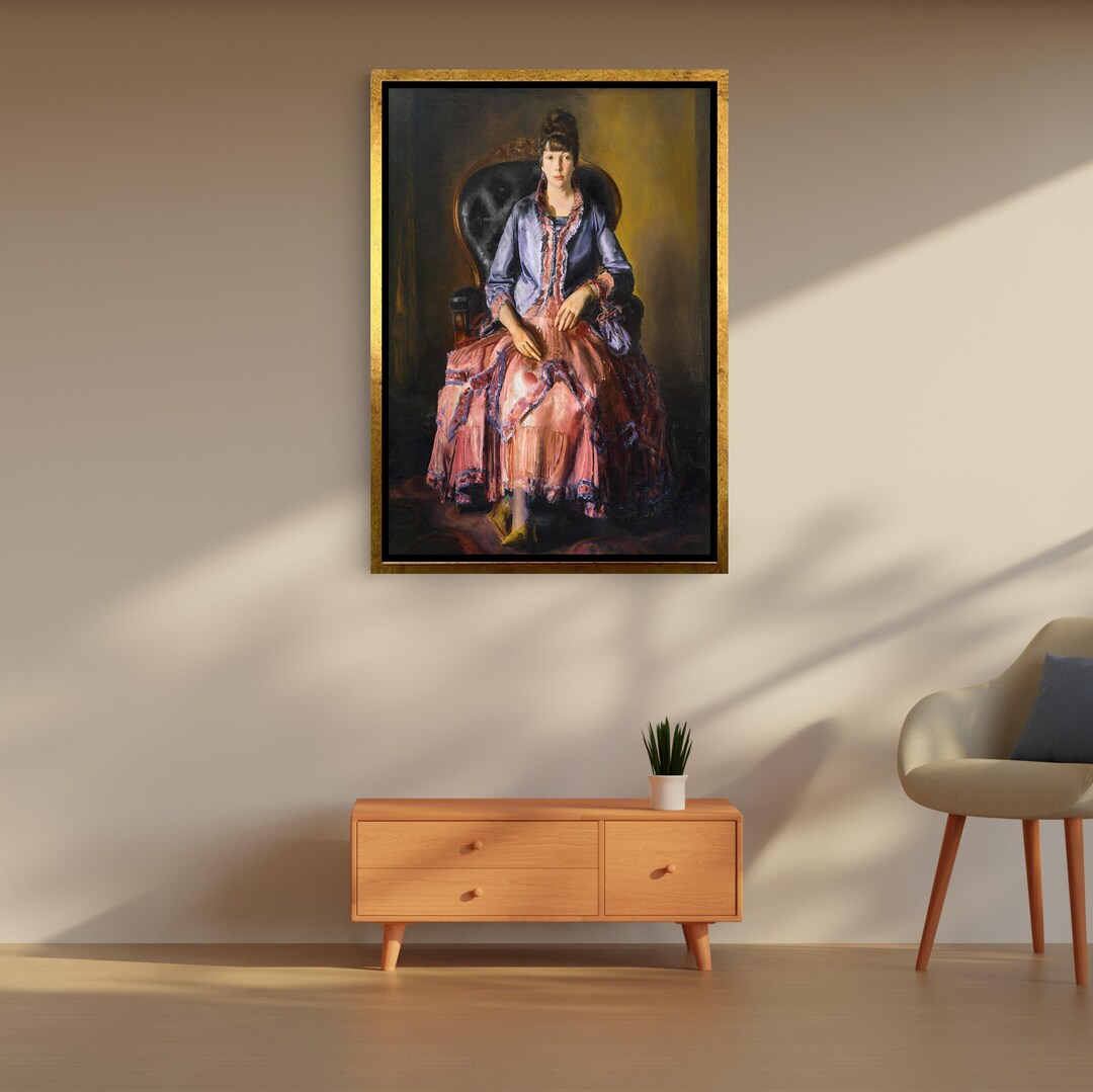 George Bellows Canvas Print | Emma in a Purple Dress, Vintage Portrait ...