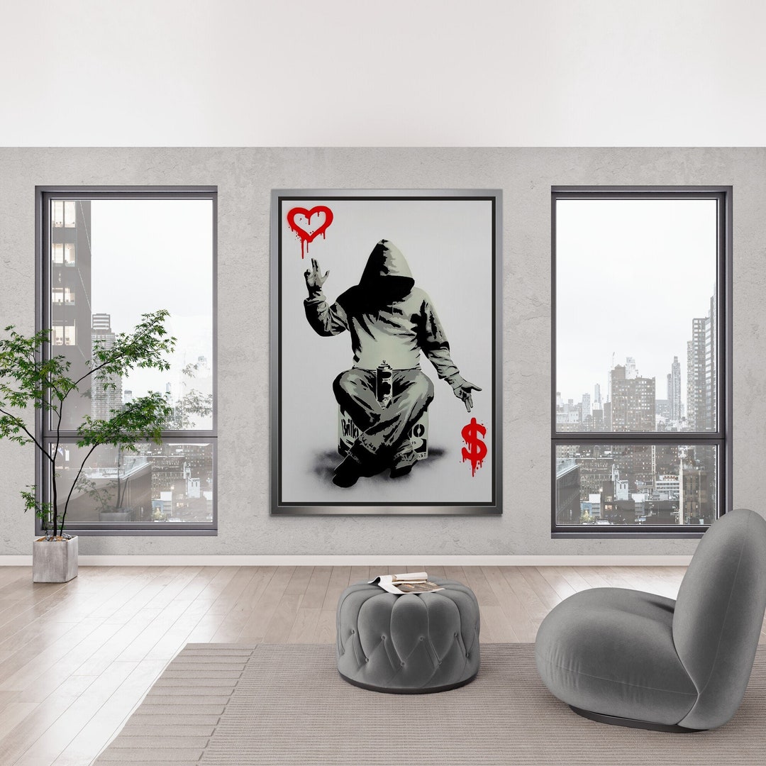 Banksy Love Over Money, Banksy Wall Art, Banksy Street Art, Banksy Boy ...