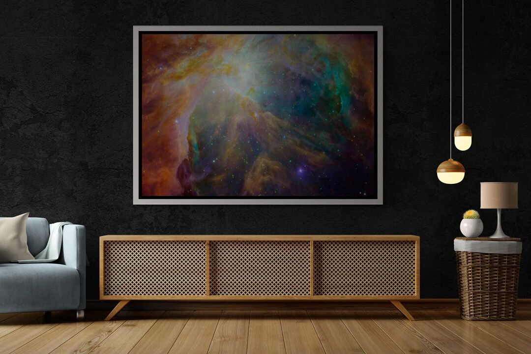 Orion Nebula Framed Canvas, Orion Wall Art, Space Wall Art, Planet ...