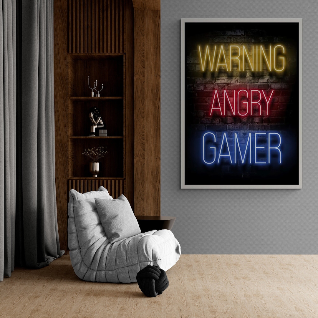 Wall Art for Gamer Room, Gamer Room Canvas, Gaming Framed Canvas, Game ...