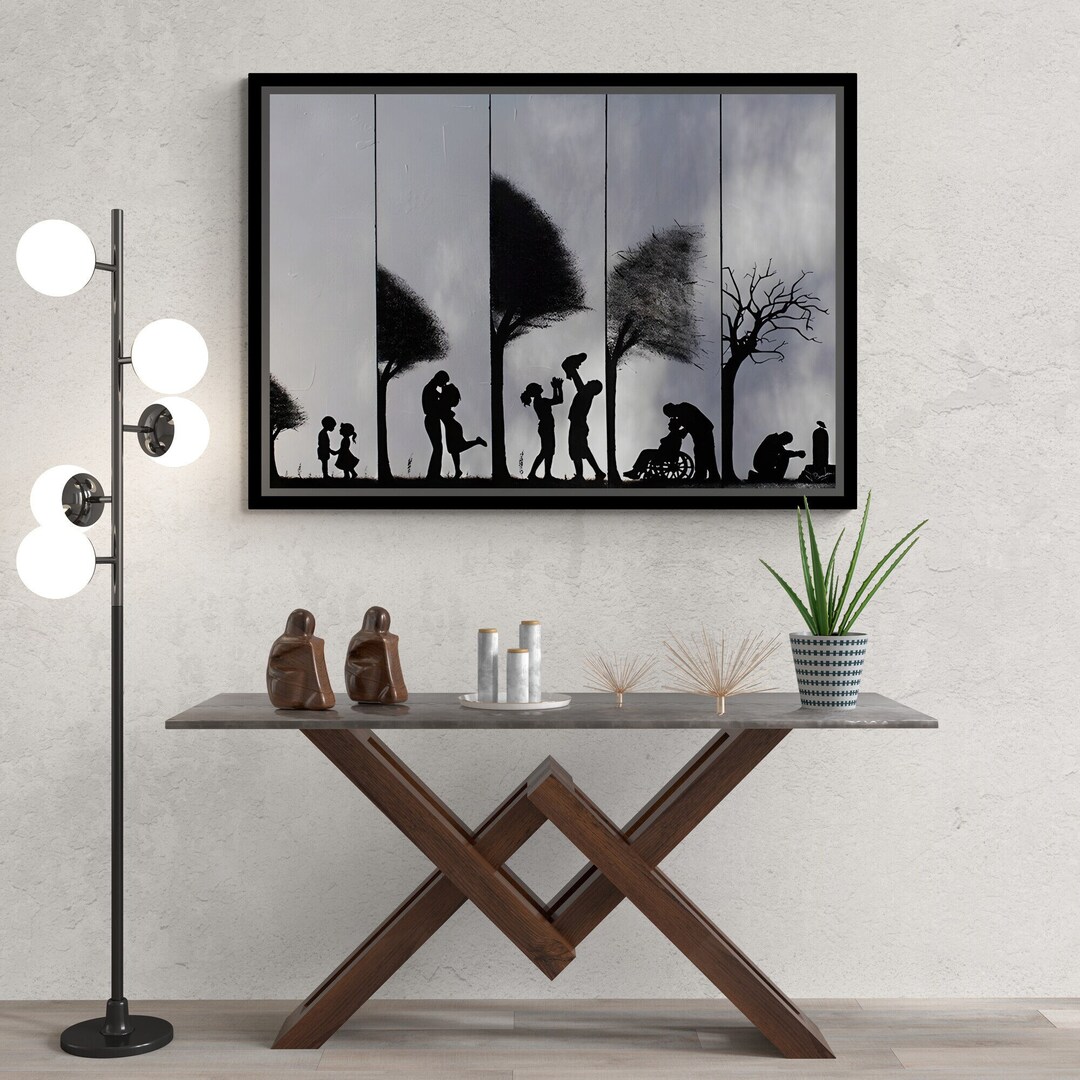 Life Cycle Wall Art, Childhood Framed Canvas, Youth Canvas, Child ...