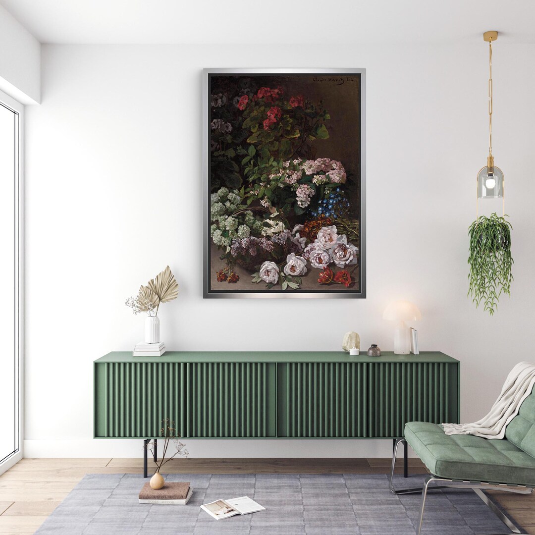Monet Spring Flowers Canvas Art – Impressionist Floral Still Life - Etsy