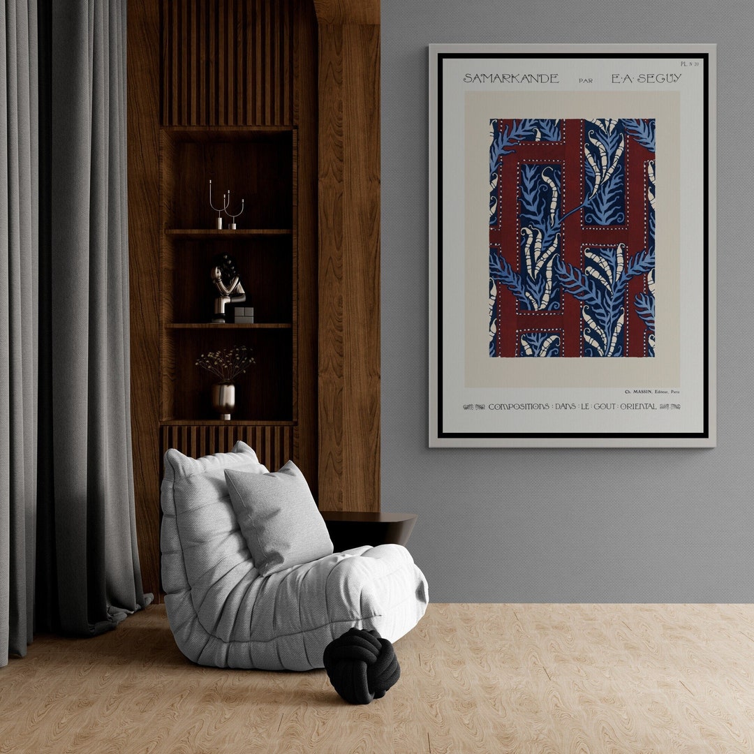 Fern Pattern Wall Art, Eugene Seguy Canvas, Large Canvas, Oriental ...