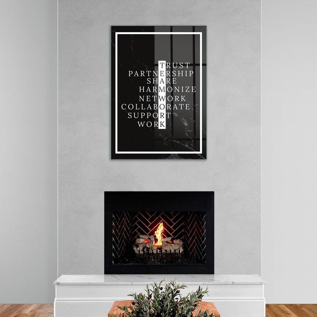 Tempered Glass Wall Art, Teamwork Wall Art, Glass Art, Wall Hangings ...