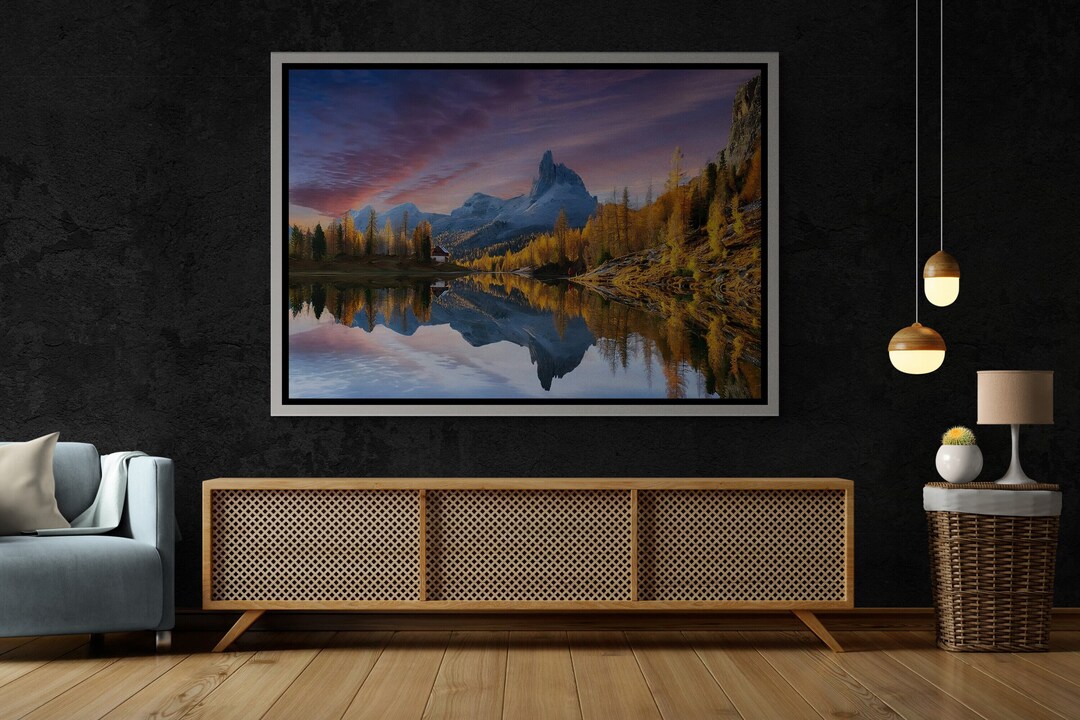 Nature Scene Wall Art, Nature Landscape Canvas, Mountain Framed Canvas ...