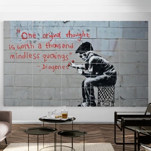 Banksy Poster, Original Thought Canvas Decor, Street Graffiti Decor ...
