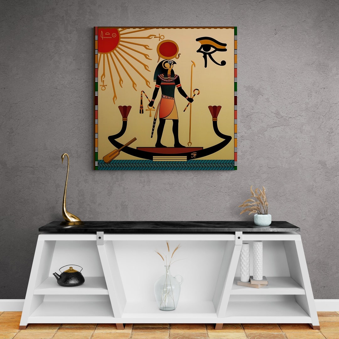 Sun God Ra Canvas Art, Arte de pared de mitología egipcia, Decoración ...
