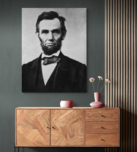 Abraham Lincoln Wall Art Portrait Canvas President Wall Art | Etsy
