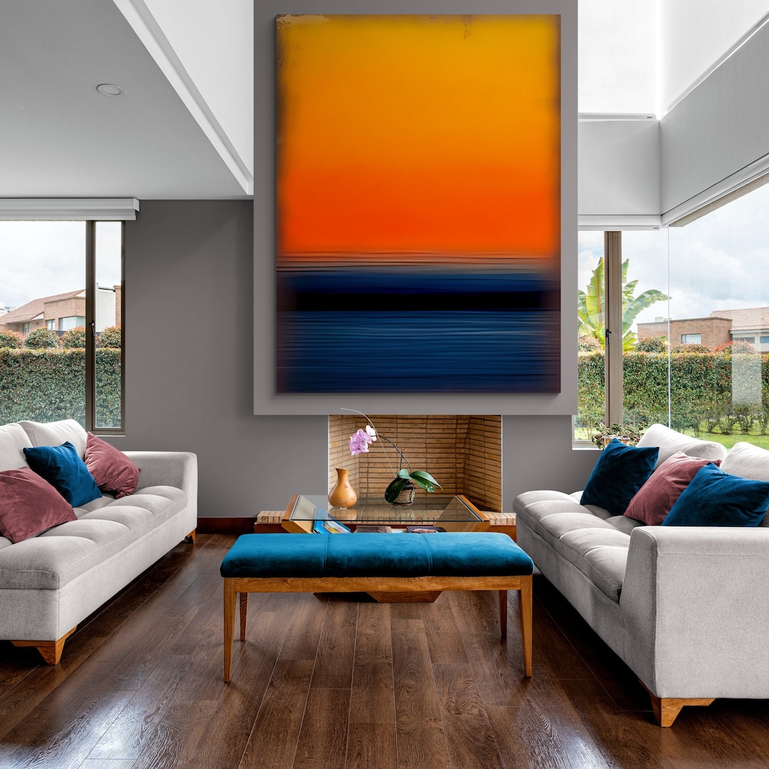 Mark Rothko Canvas Art, Rothko Blue Orange Wall Art, Art Reproduction ...