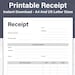 Receipt Template, Printable Customer Order Form, Small Business Sales ...