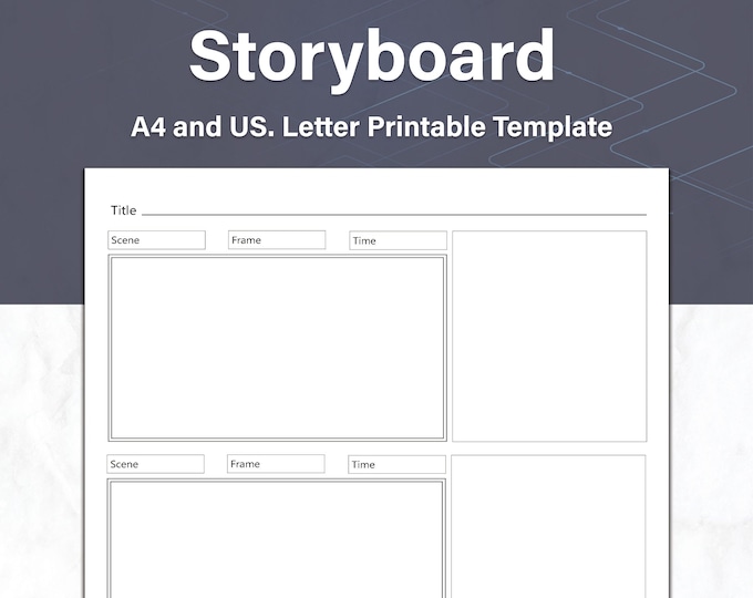 Storyboard Template Printable Storyboard Planner Digital Collage ...