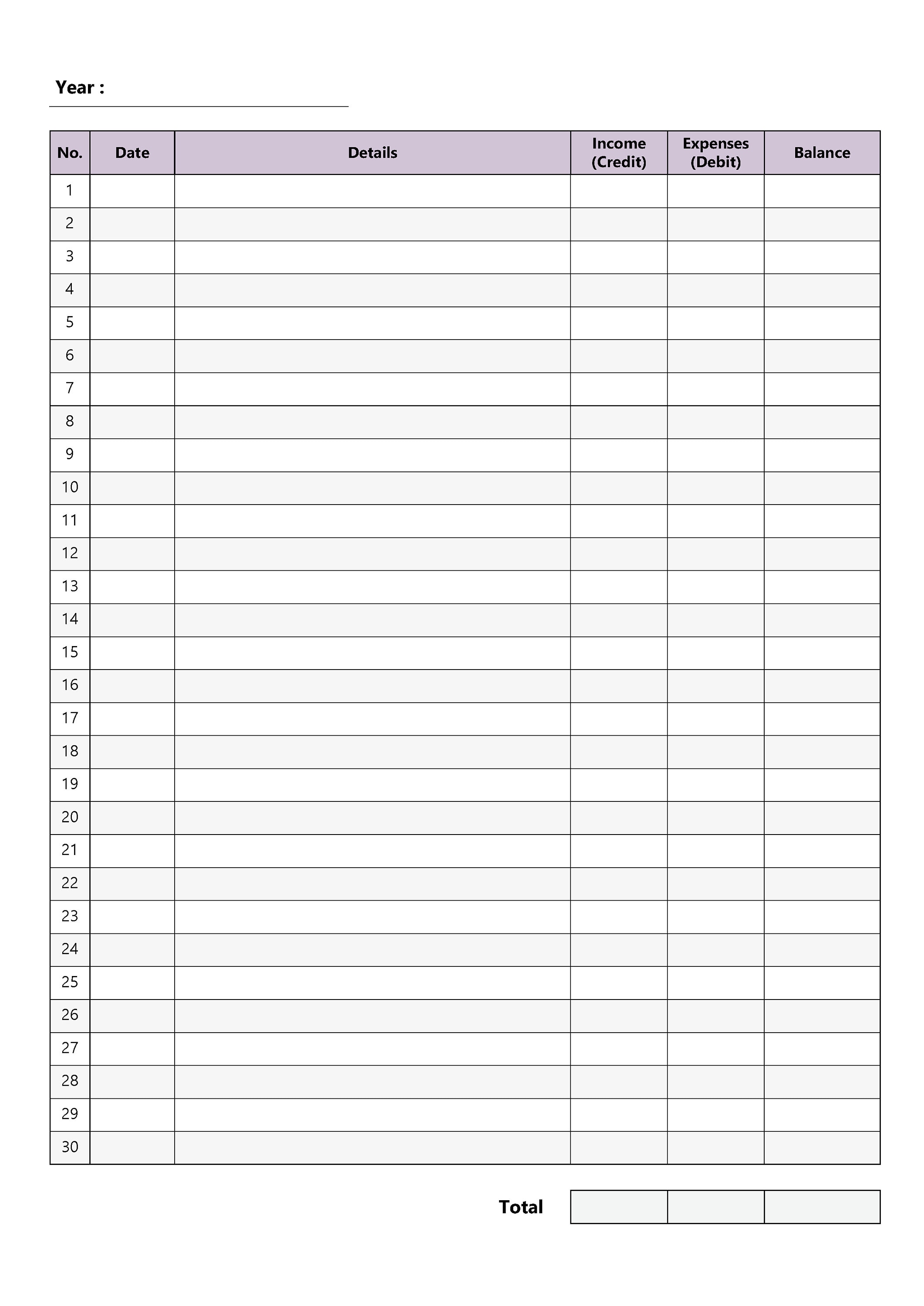 Printable Accounting Ledger Sheets and Money Tracker, Ideal General ...