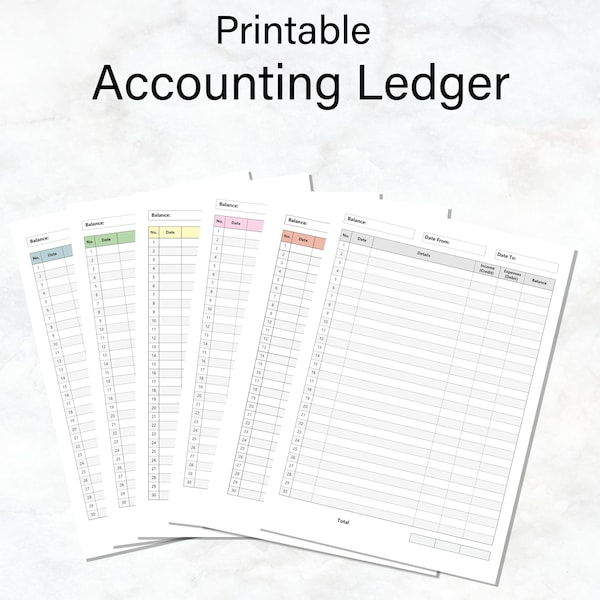 Large Ledger Sheet - Etsy