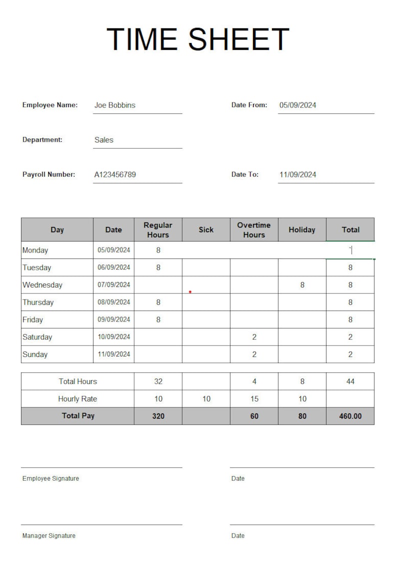 Employee Time Tracker and Weekly Time Sheet, Work Time Tracker for ...