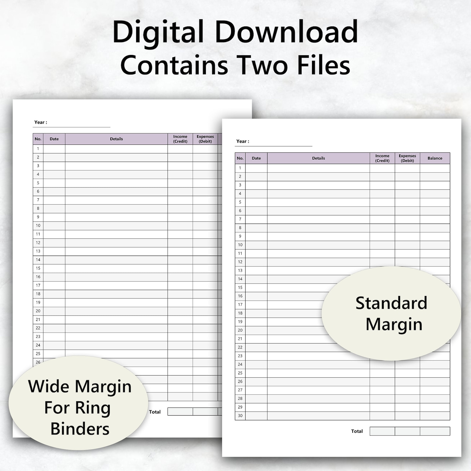 Printable Accounting Ledger Sheets and Money Tracker, Ideal General ...