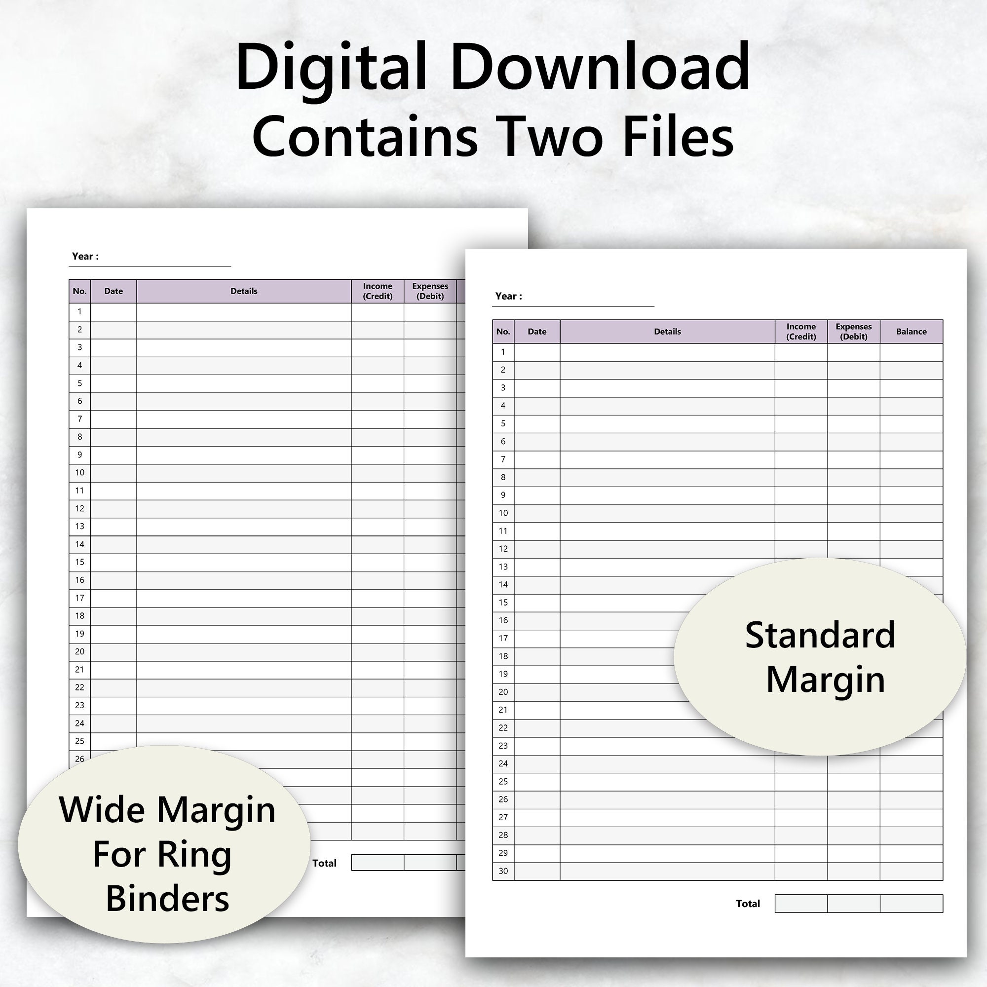 Printable Accounting Ledger Sheets and Money Tracker, Ideal General ...