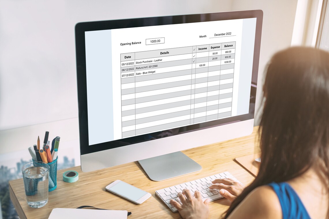 Accounting Ledger, Fillable and Printable Accounts Template, Business ...