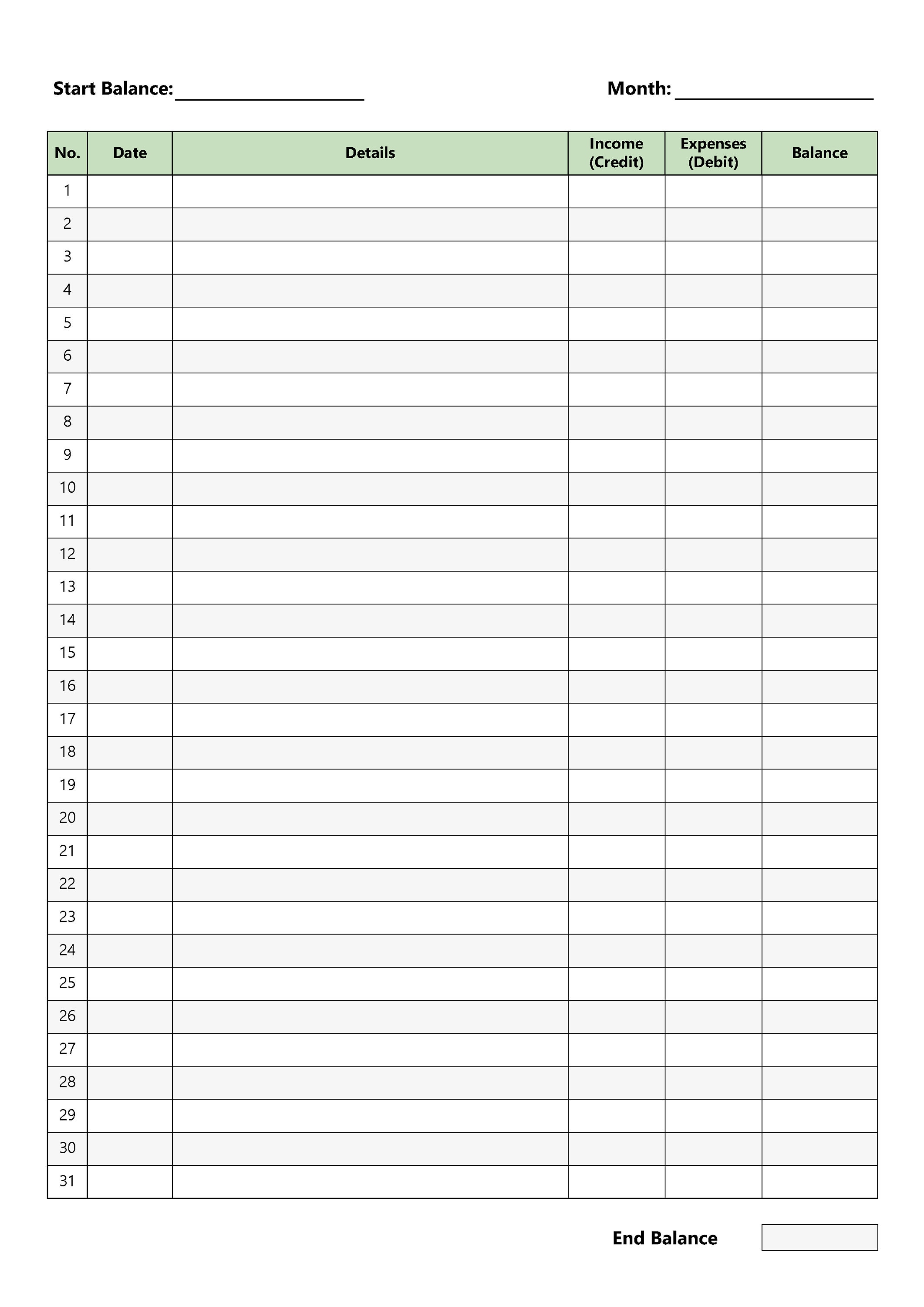 Accounting Ledger, General Ledger Sheets, Money Tracker, Printable ...