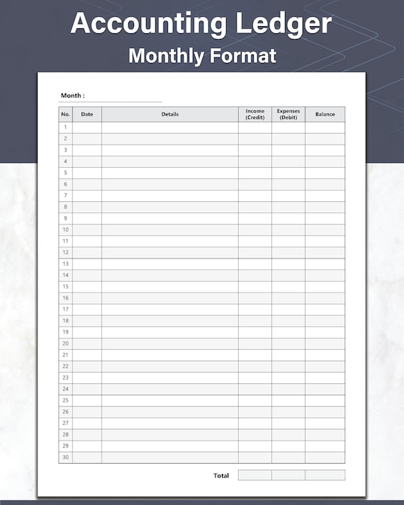 General Ledger Excel Template