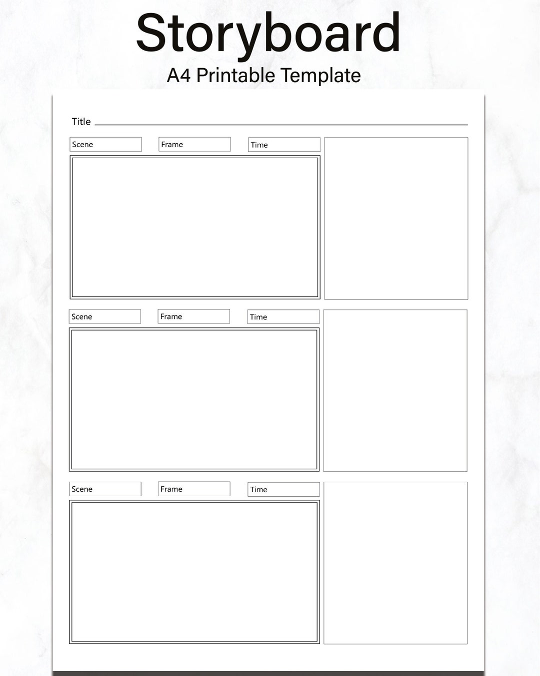 Storyboard Template A4 Printable Storyboard Planner Digital - Etsy UK