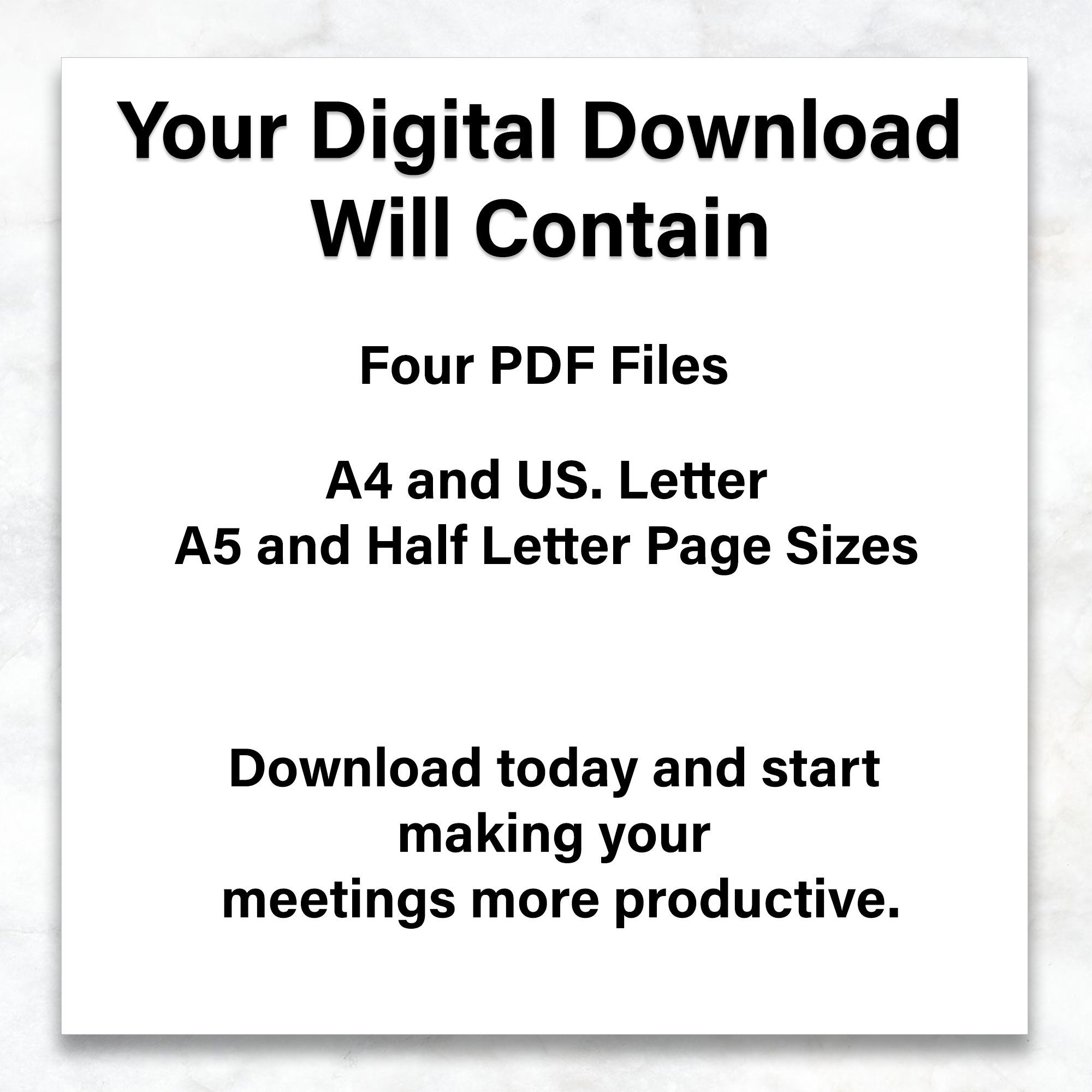 Meeting Notes Template Printable, Simple Meeting Notes Form, Minutes ...