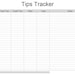 Tips Tracker, Printable Server Tips Tracker for Bars Restaurants or ...