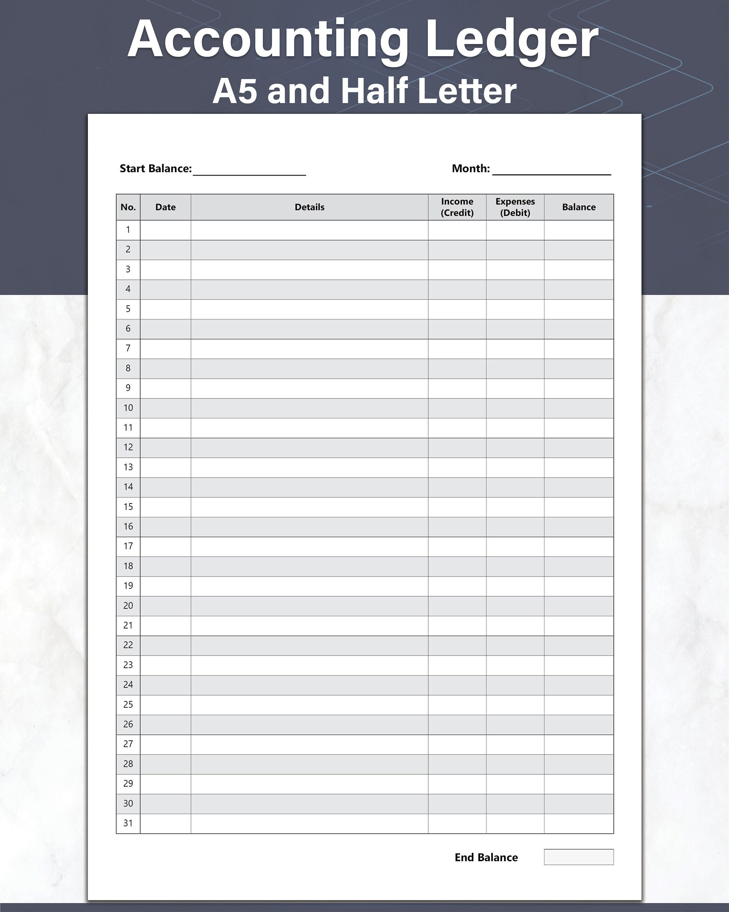 Accounting Ledger and General Ledger Sheet, Income and Expense and ...