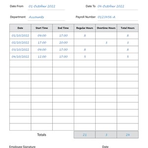 Printable Freelancer Time Tracker, Work Time Sheet, Daily Hours Tracker ...