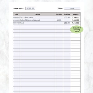 Accounting Ledger, Fillable and Printable Ledger, Money Tracker, Ideal ...