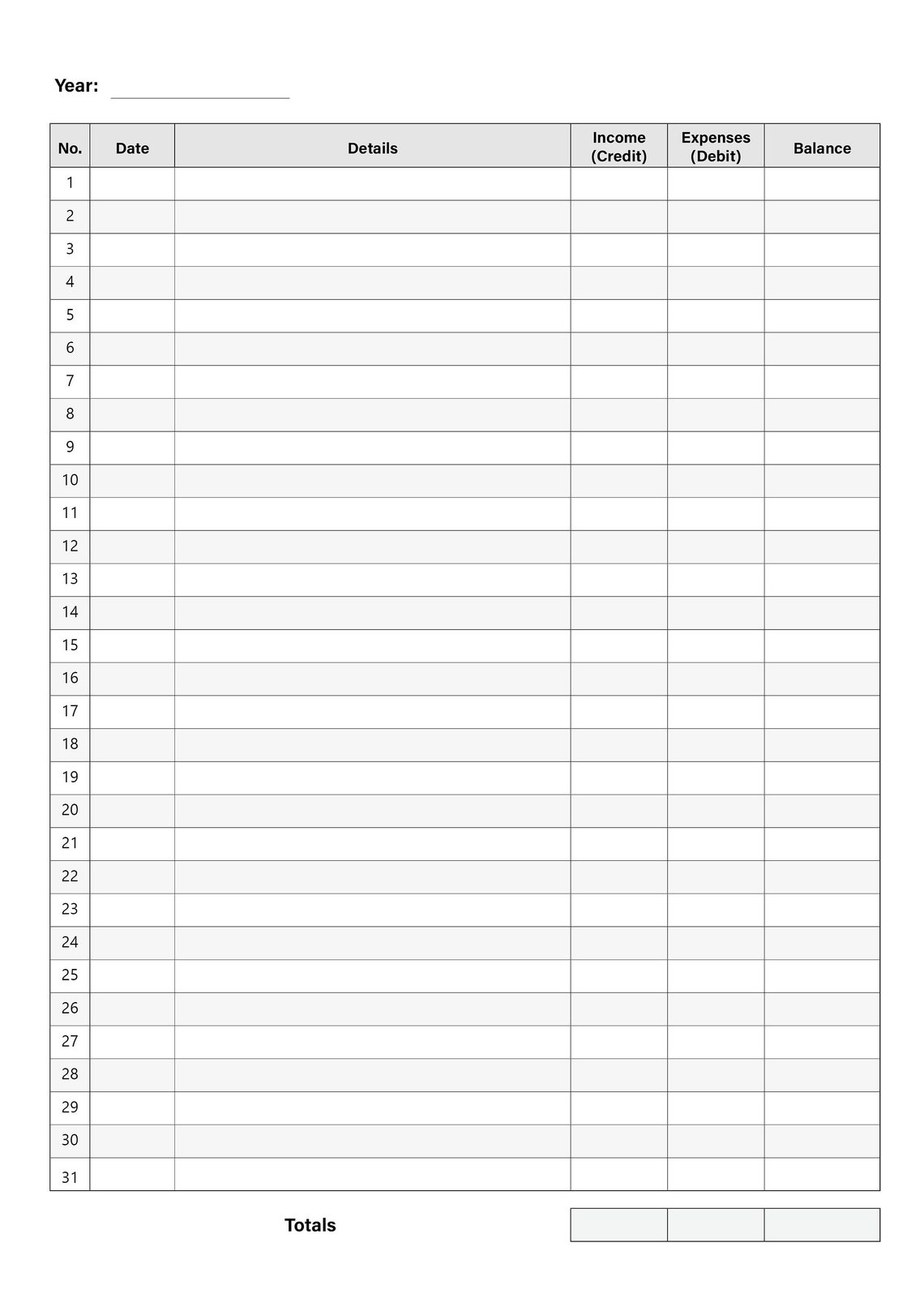 Accounting Ledger Template, Yearly Accounts and General Ledger Sheet ...