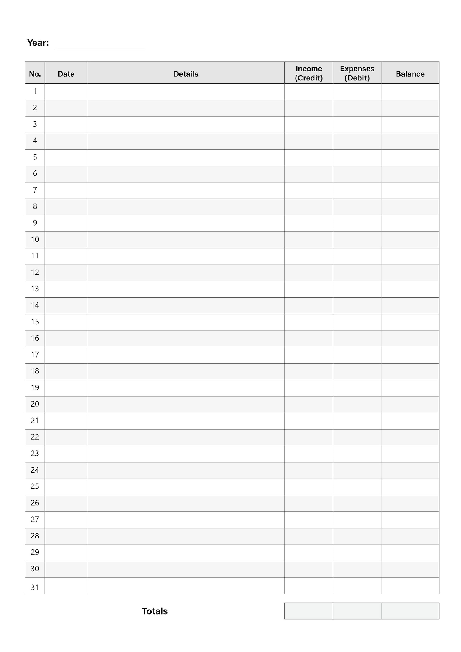 Accounting Ledger Template, Yearly Accounts and General Ledger Sheet ...