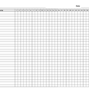 Attendance Tracker Printable Attendance Sheet Home School Tracker ...