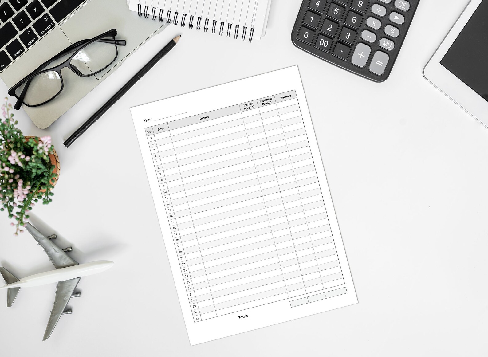 Accounting Ledger Template, Yearly Accounts and General Ledger Sheet ...