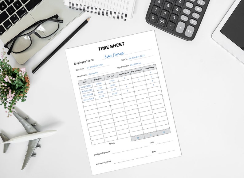 Printable Freelancer Time Tracker, Work Time Sheet, Daily Hours Tracker ...
