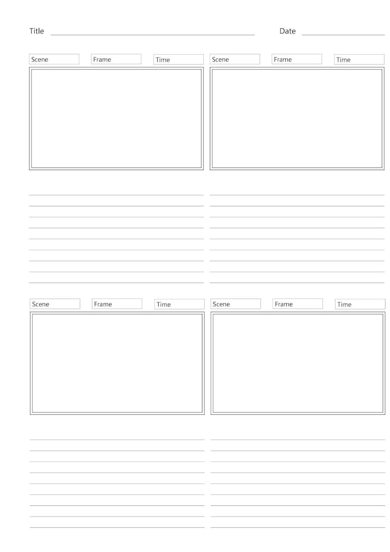 Storyboard 6x9 Printable Template, Digital Collage Template and Youtube ...