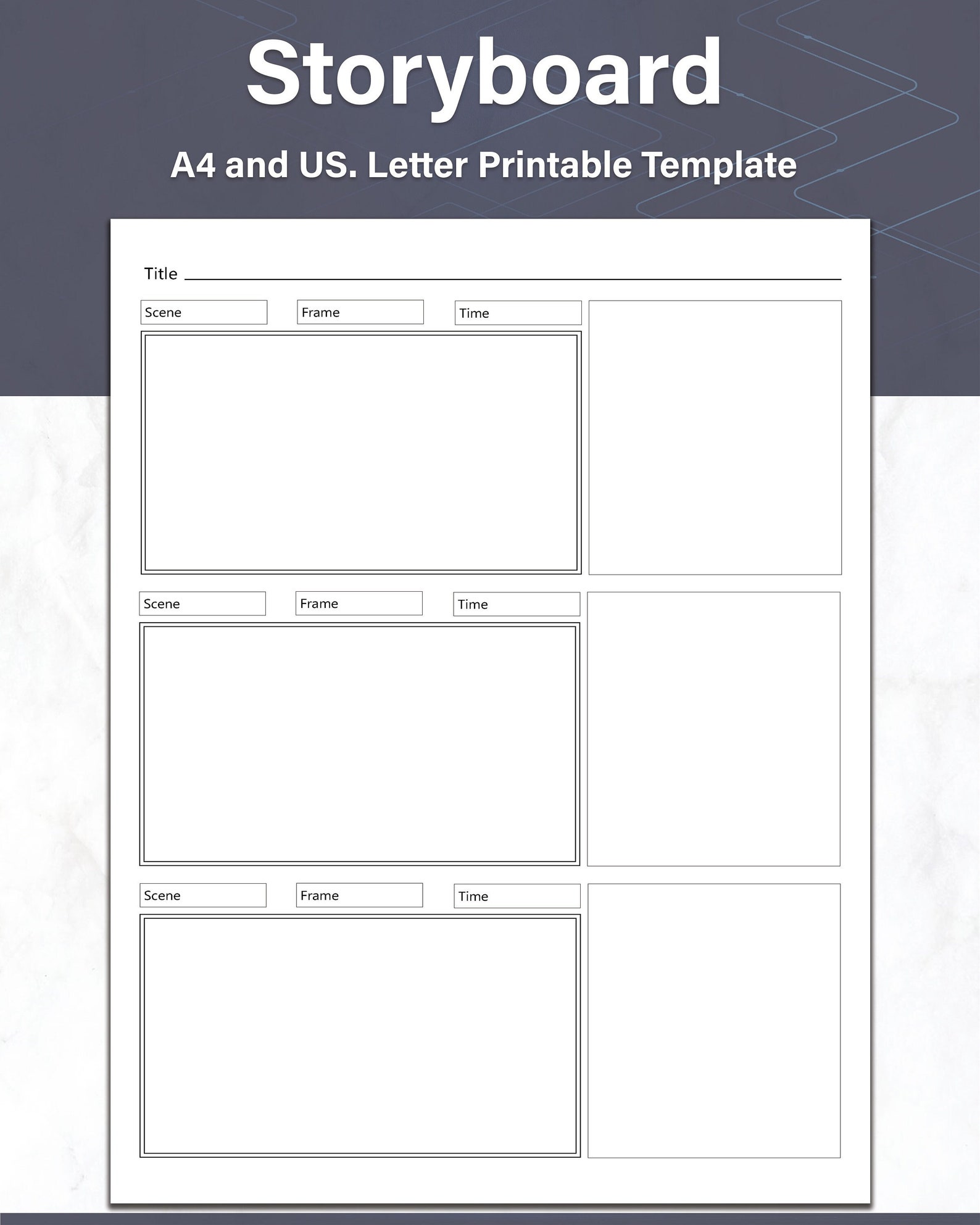 Storyboard Template Printable Storyboard Planner Digital Collage ...
