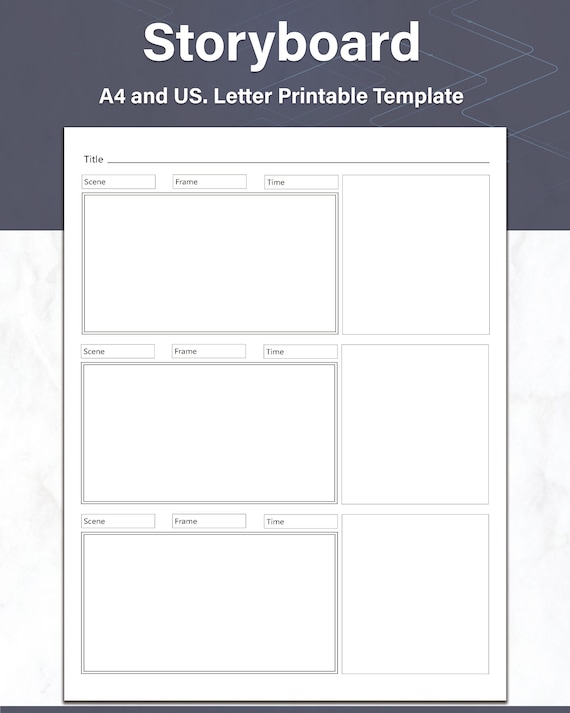 Storyboard Template Pdf Print