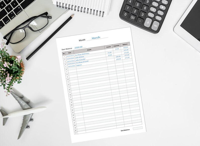 Printable Accounting Ledger Money Tracker and General Ledger Sheets ...