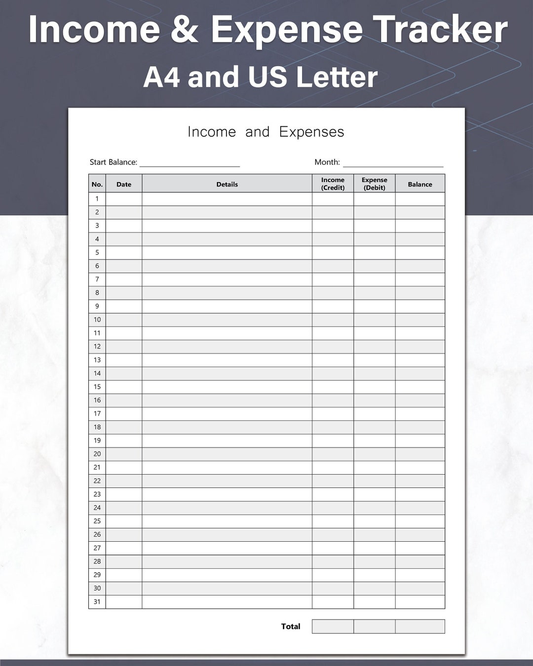 Spending Tracker, Printable Income and Expense Tracker and Finance ...