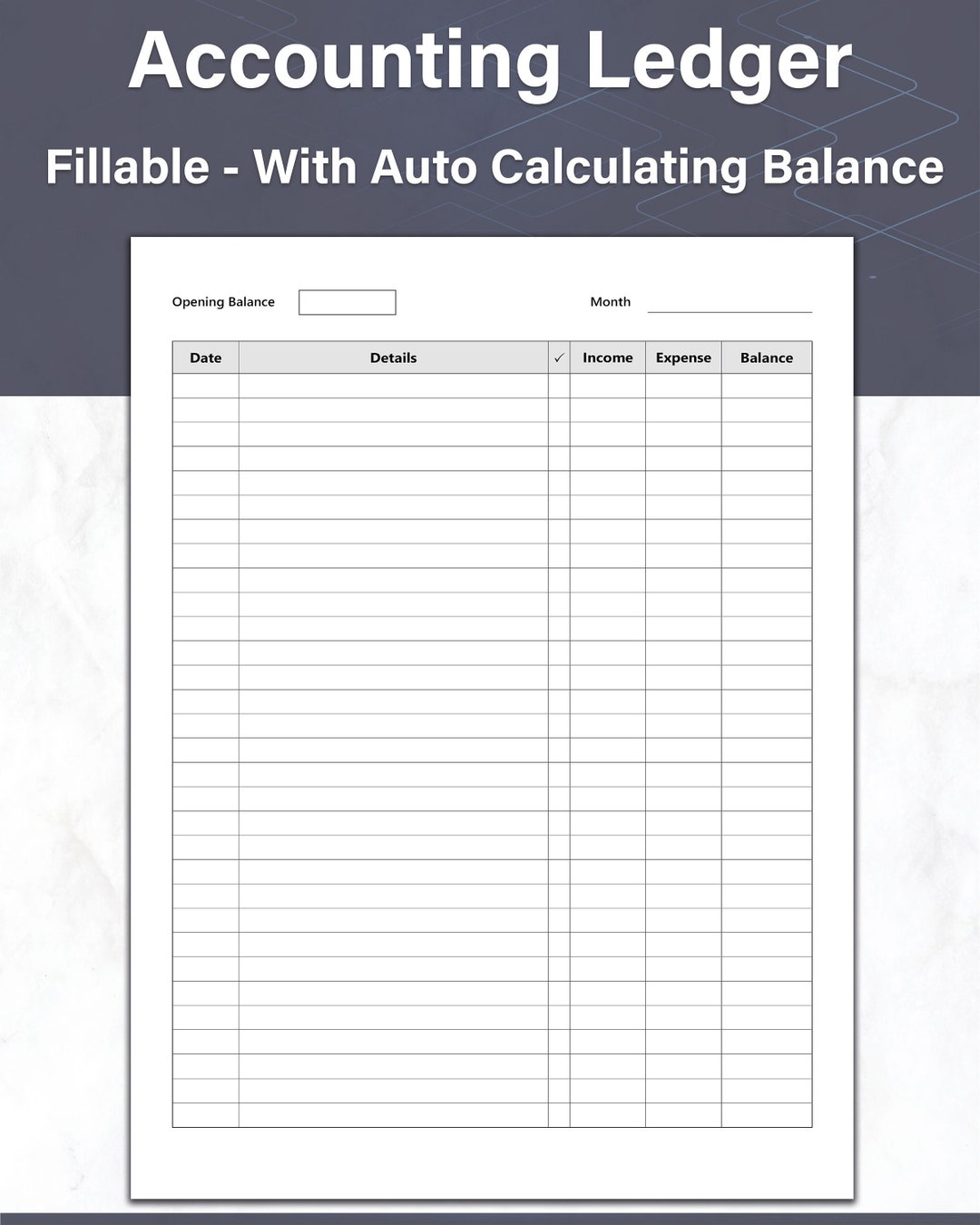 Accounting Ledger Sheet Fillable and Printable Accounts - Etsy UK