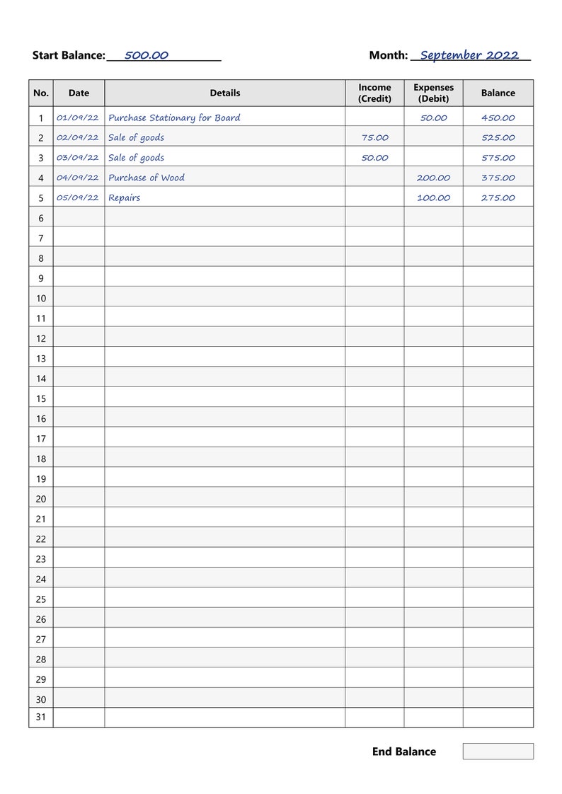 Accounting Ledger General Ledger Sheet Money Tracker and - Etsy