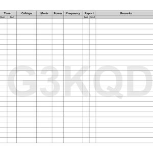 Personalized Ham Radio Log Sheet With Your Amateur Radio Call Sign ...