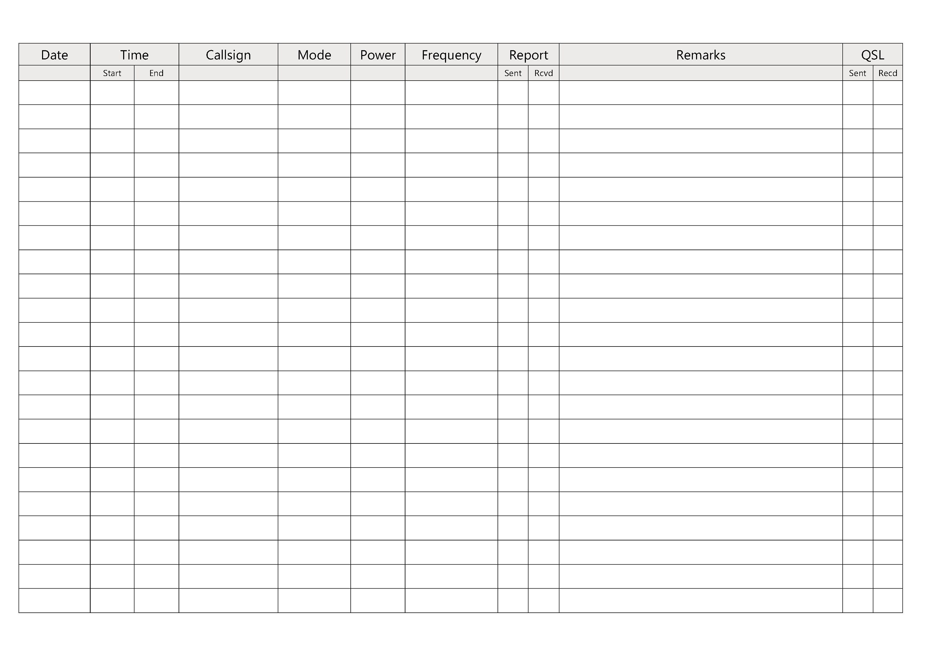 Amateur Radio Log Ham Radio Log Printable Ham Radio Logbook | Etsy UK