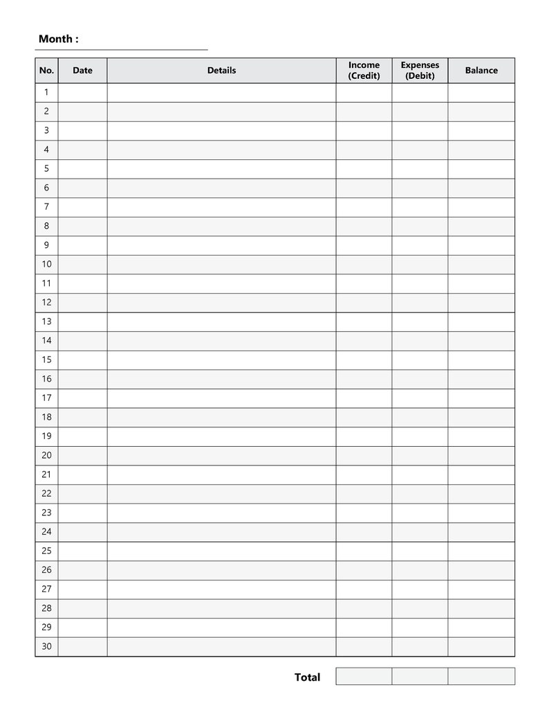 Printable Accounting General Ledger Sheet, Accounting Ledger and Money ...