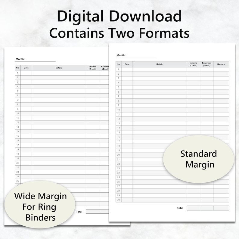 Printable Accounting General Ledger Sheet, Accounting Ledger and Money ...