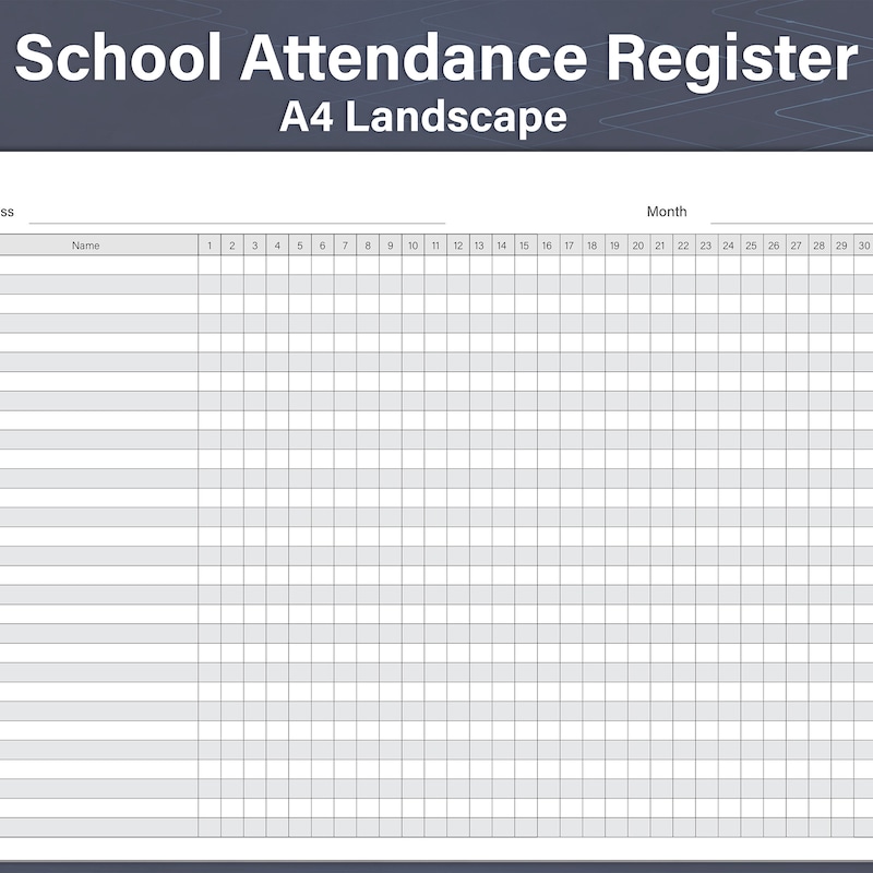 School Attendance Tracker - Etsy