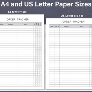 Order Tracker Printable Customer Order Log and Sales Tracker, Ideal for ...
