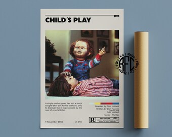 CHILD'S PLAY 2 1990 Movie Poster Horror Chucky - Etsy