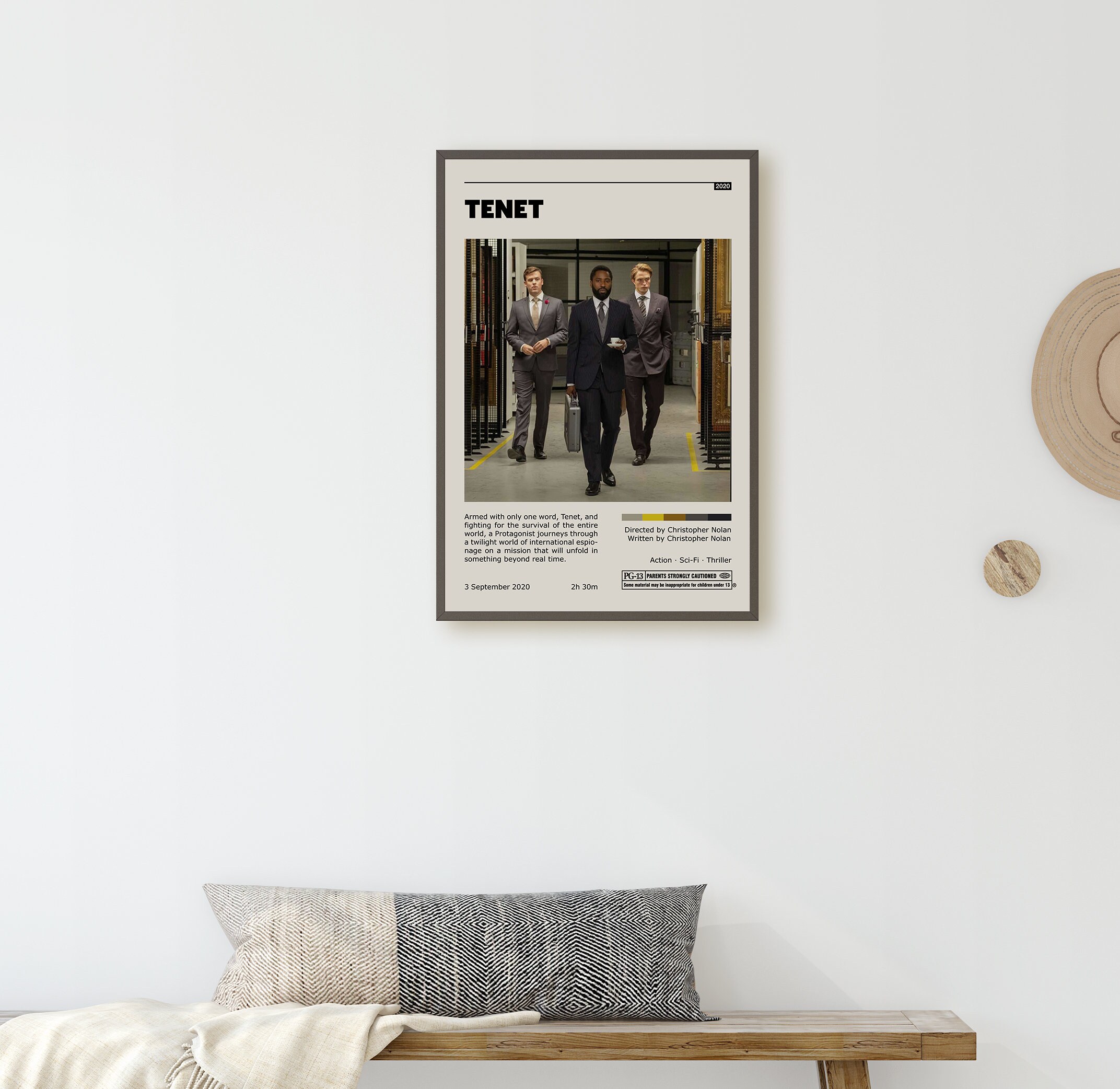 Tenet Retro Movie Poster Print | Minimalist Movie Poster