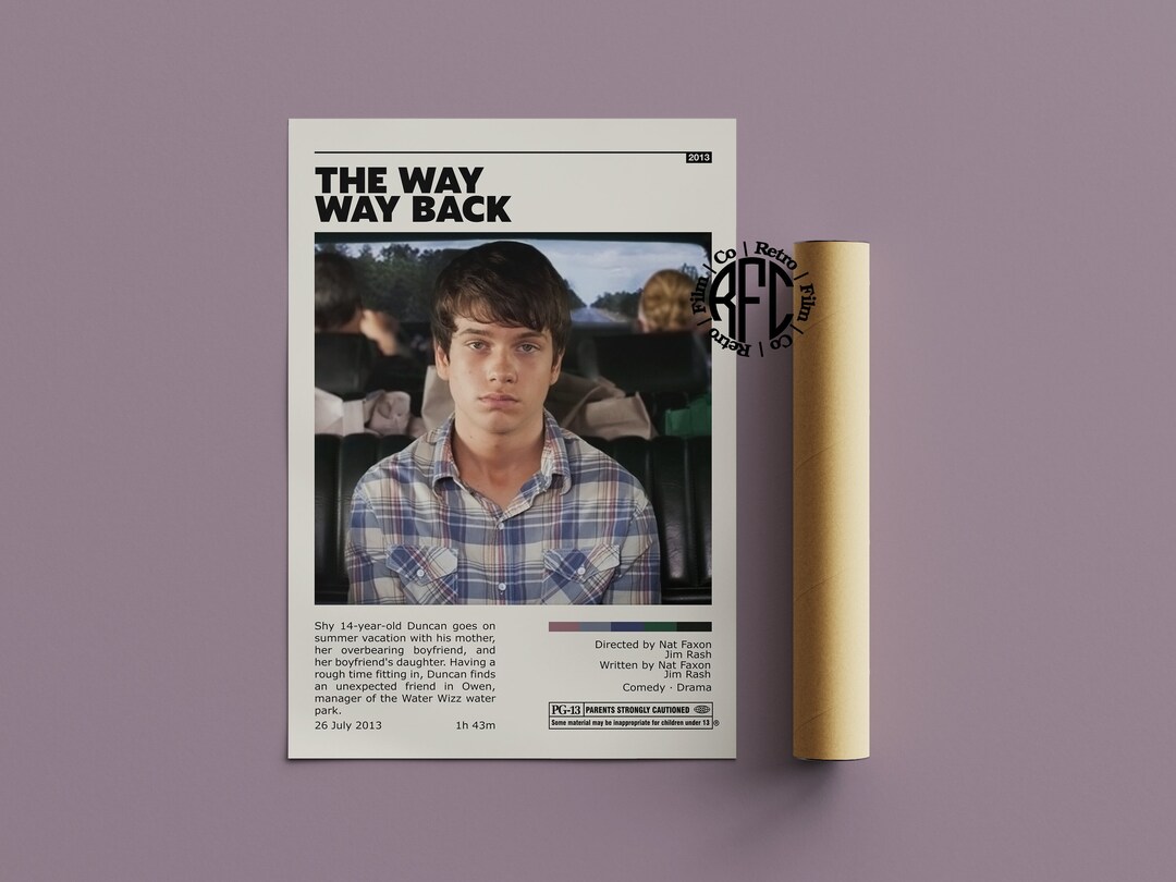 The Way Way Back Retro Movie Poster Print Minimalist Movie Poster Retro ...